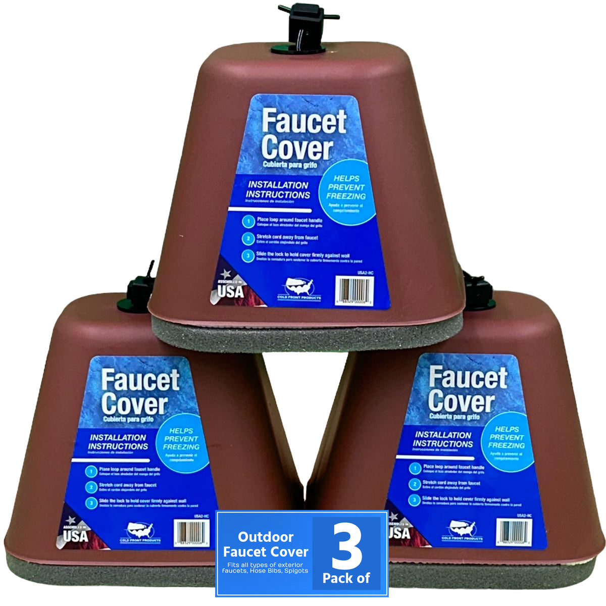 3 Pack Hard Faucet Cover – Cold Front Products
